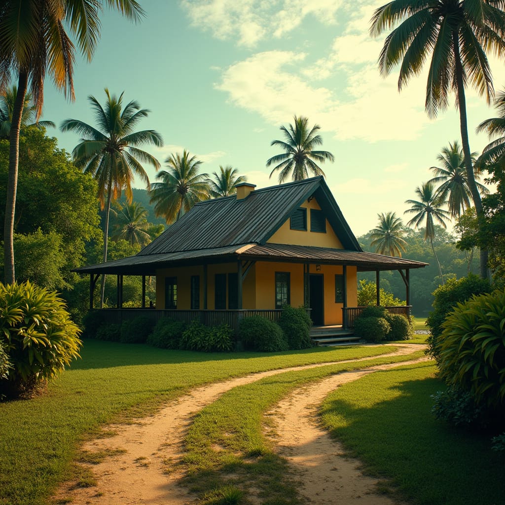 Saltbox roof - Jamaica Homes
